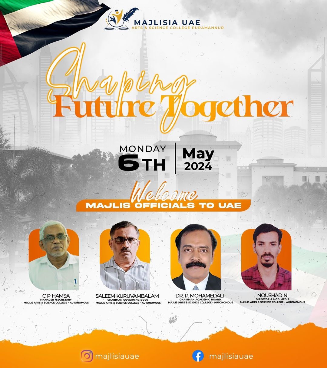 “Shaping Future Together”: Reunion MAJLISIA UAE : Majlis Arts and Science College (Autonomous)
